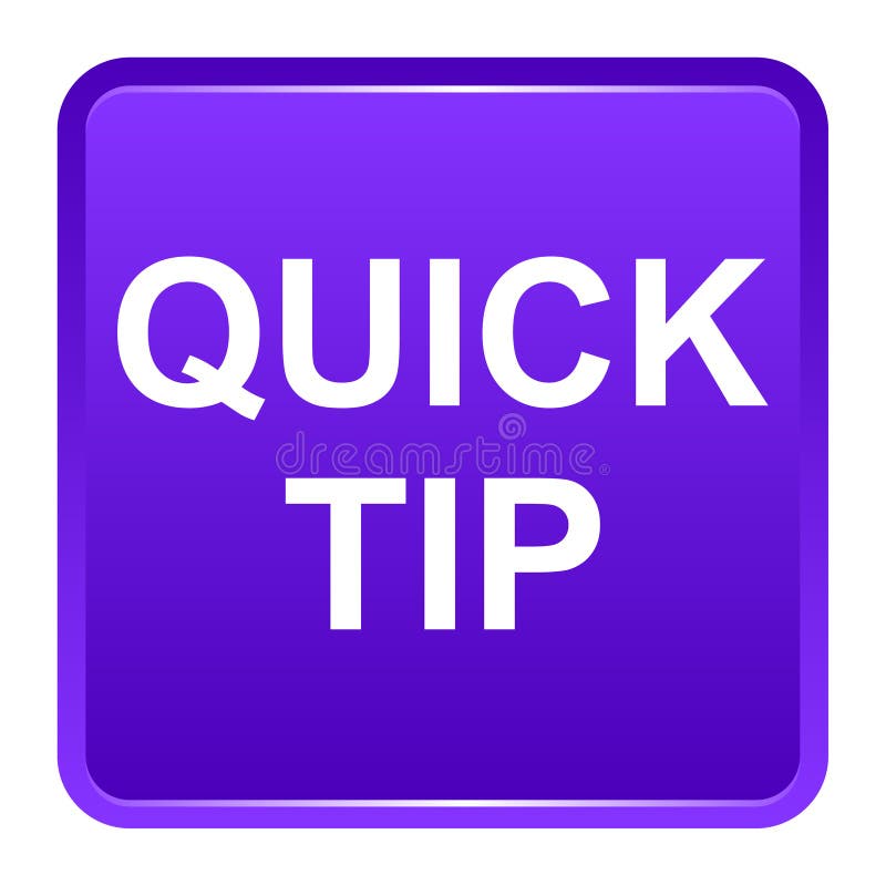 Quick Tip Purple Button Help and Suggestion Concept Stock Vector ...