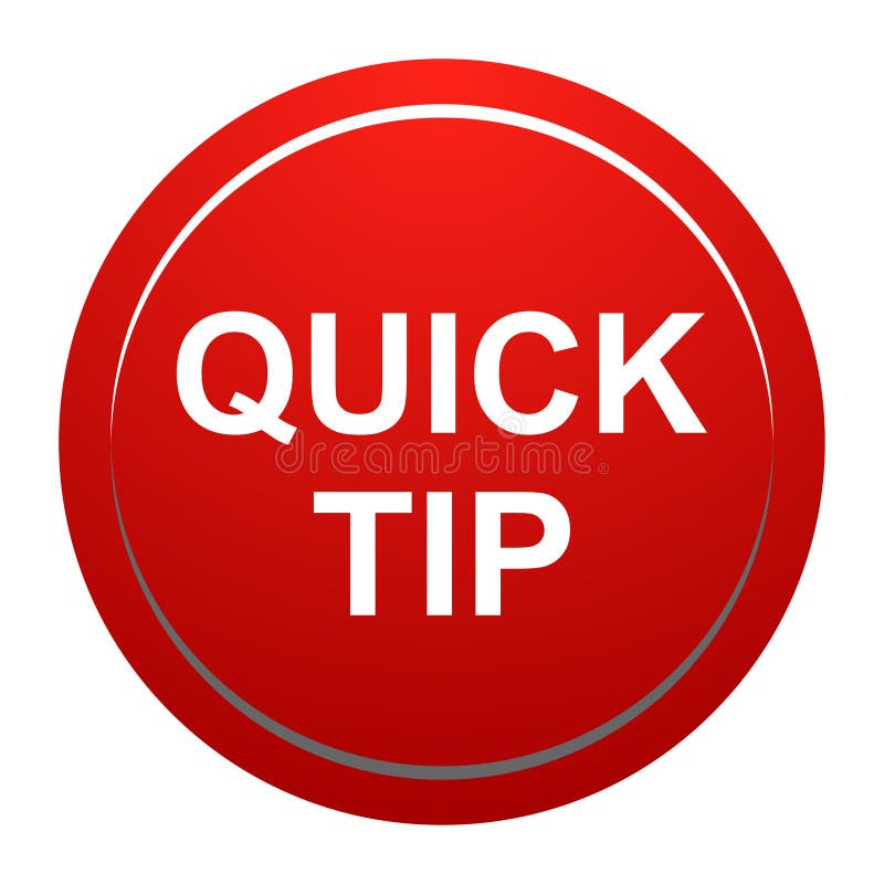 Quick Tip Red Round Button Help and Suggestion Concept Stock Vector ...