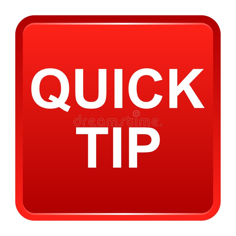 Quick Tip Bulb Icon Red Square Stock Illustrations – 84 Quick Tip Bulb ...