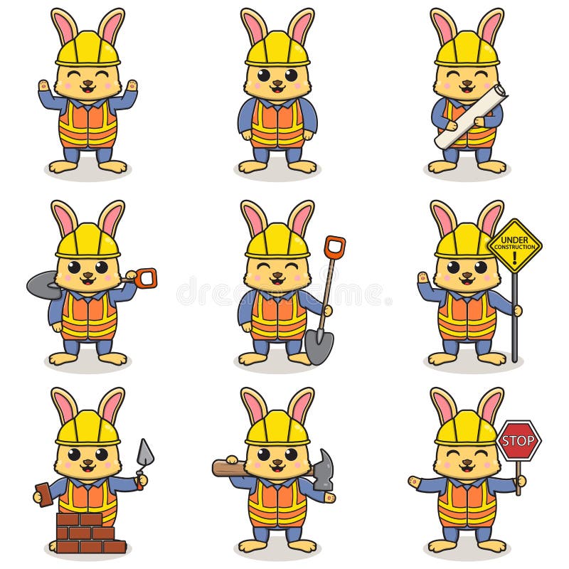 Construction Rabbit Stock Illustrations – 446 Construction Rabbit Stock ...