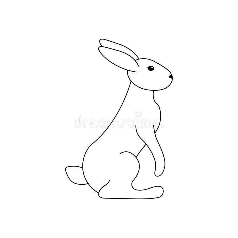 Running Rabbit Outline Stock Illustrations – 747 Running Rabbit Outline ...
