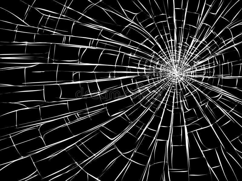 Radial Cracks on Broken Glass. Stock Vector - Illustration of radial ...