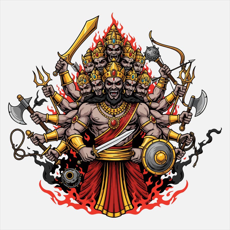 Vector Illustration of Rahwana Stock Illustration - Illustration of ...