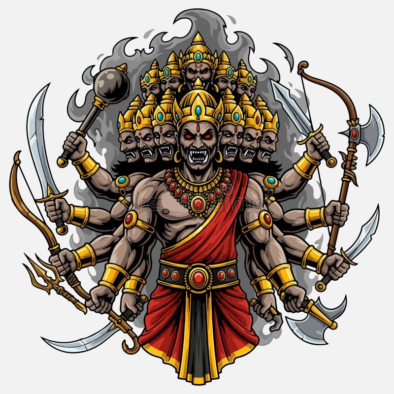 Vector Illustration of Rahwana Stock Illustration - Illustration of ...