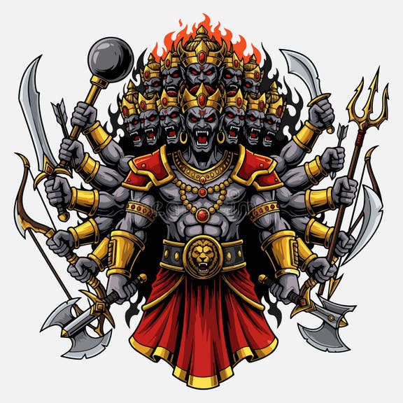 Vector Illustration of Rahwana Stock Vector - Illustration of batik ...