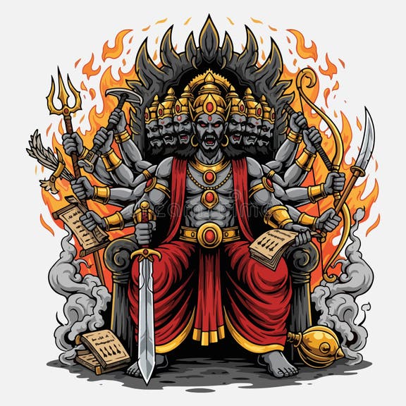 Vector Illustration of Rahwana Stock Illustration - Illustration of ...