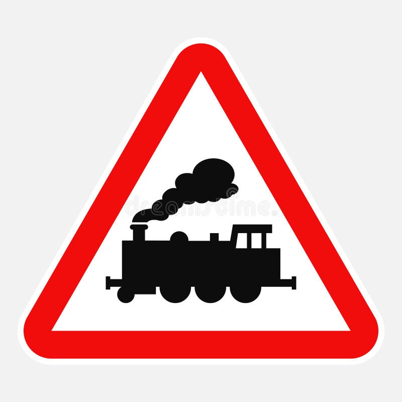 Rail crossing danger sign stock vector. Illustration of obsolete ...