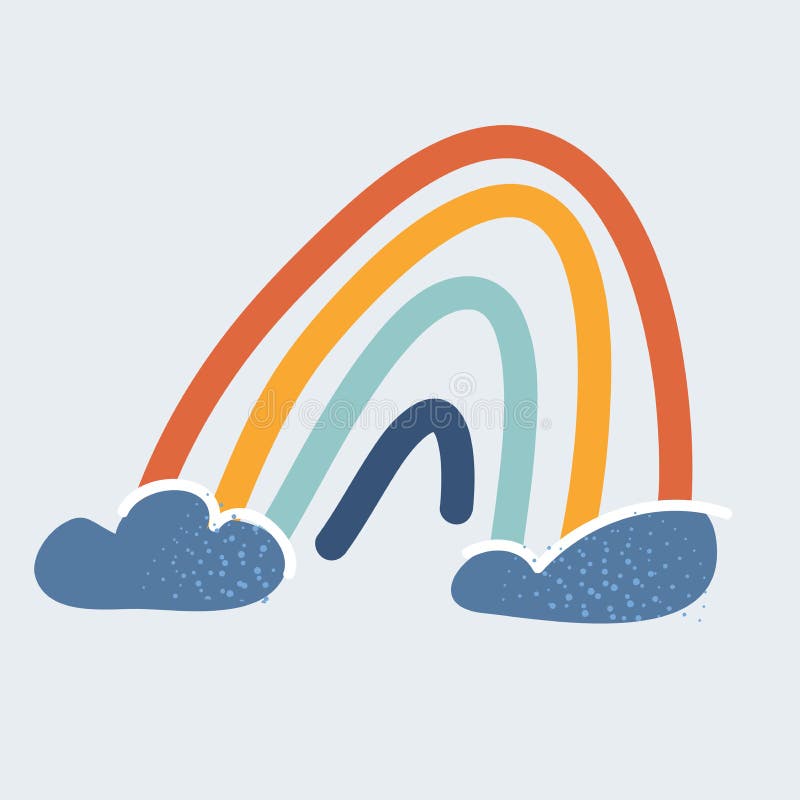 Rainbow Element Vector White Background Stock Vector - Illustration of ...