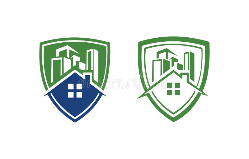 Real Estate Shield Logo Sign Stock Vector - Illustration of design ...