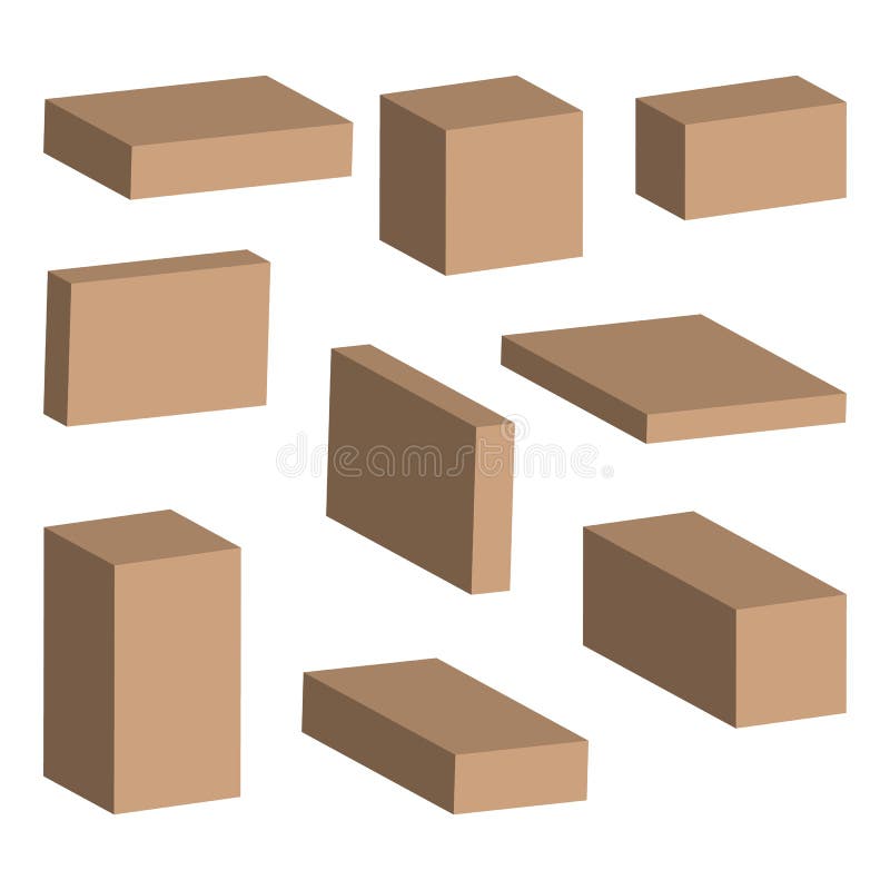 Vector Illustration. Realistic 3D Cardboard Box Stock Vector ...