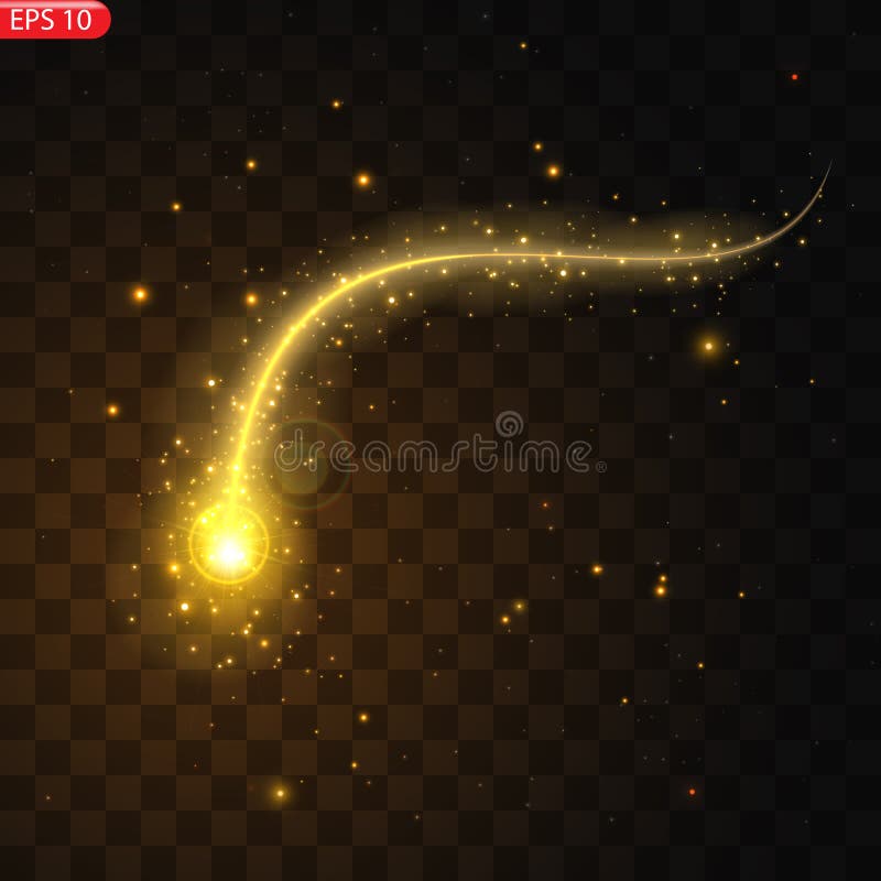 Vector Illustration of Realistic Falling Comet Stock Vector ...