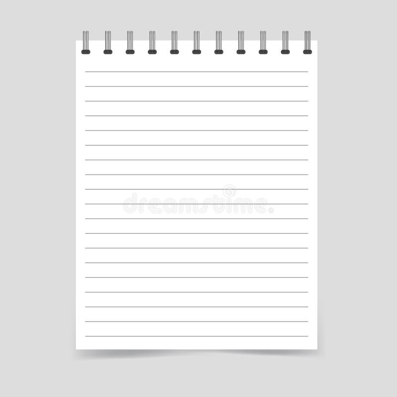 Vector Illustration of a Realistic Open Exercise Book with a Sil Stock ...