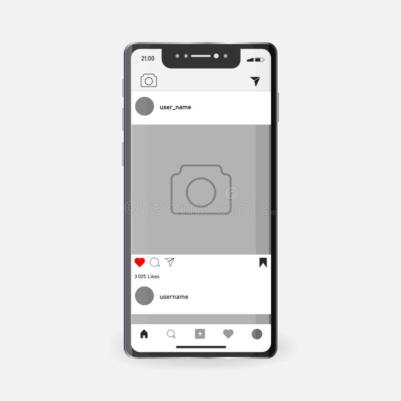 Vector Illustration of a Realistic Smartphone. on the Screen Ima Stock ...