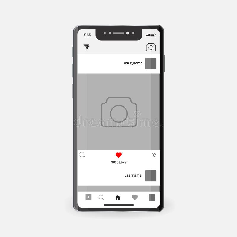 Vector Illustration of a Realistic Smartphone. Vector Layout of Stock ...