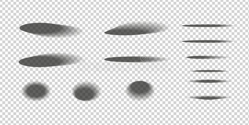 Vector Illustration of Realistic Transparent Rectangle and Round Shadow ...