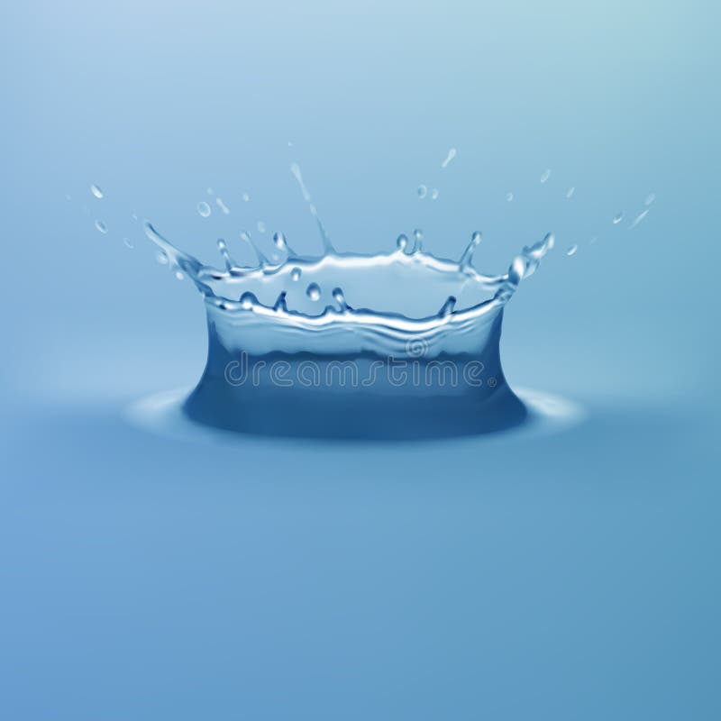 Vector Illustration Realistic Water Splash Isolated on Light Background ...