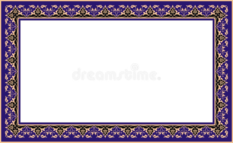 Vector Illustration for Rectangular Border Frame Design. Elements in ...