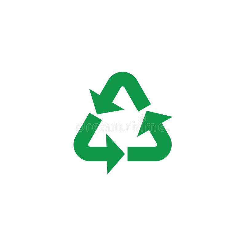 Vector Illustration of Recycle and Zero Waste Symbol with Green Arrows ...