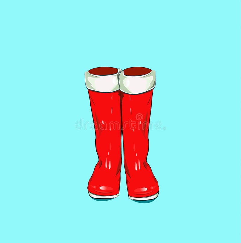 Vector Illustration with Red Boots Stock Vector - Illustration of boots ...