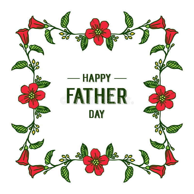 Vector Illustration Red Bouqet Frames Blooms with Writing ...