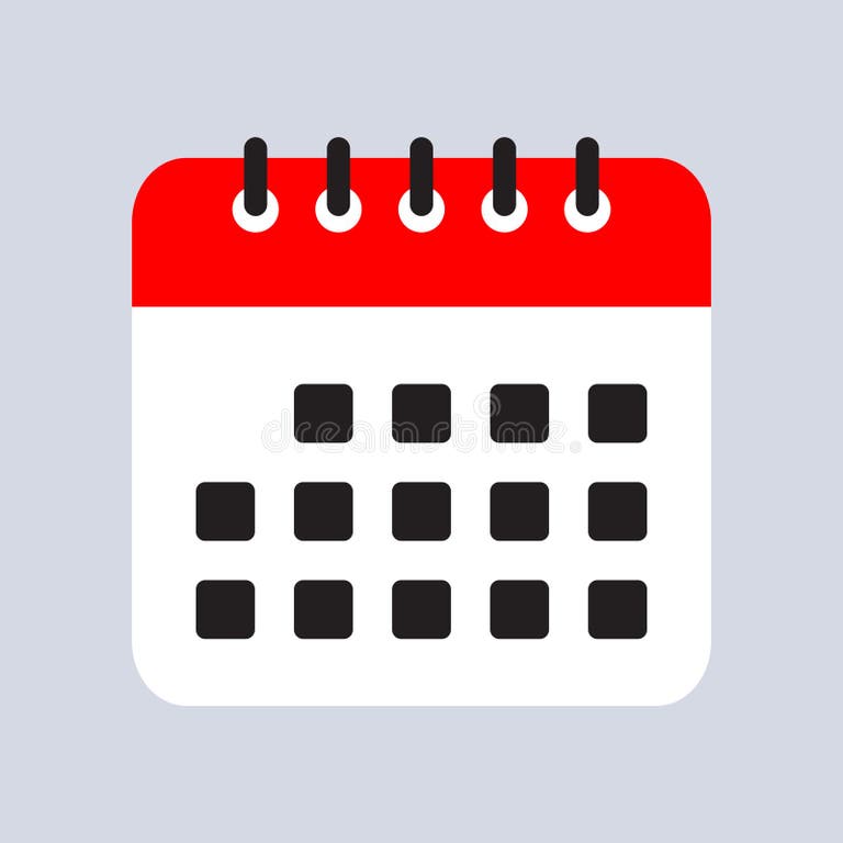 Vector Illustration of Red Calendar Icon Stock Vector - Illustration of ...