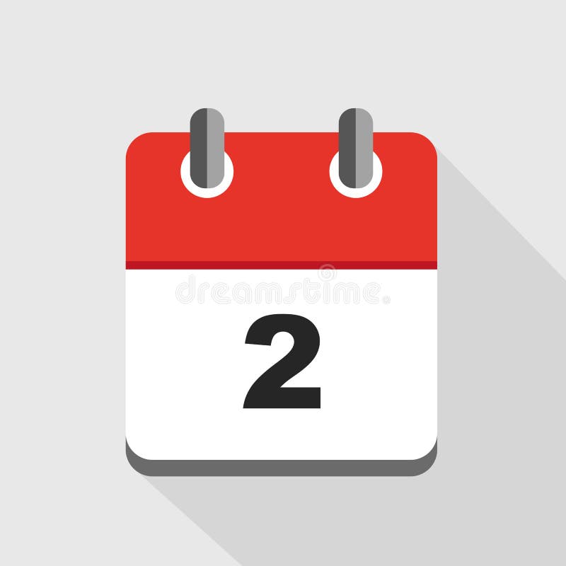 Vector Illustration of Red Calendar 2 Icon Stock Vector - Illustration ...