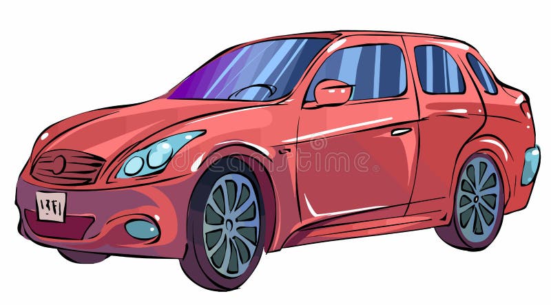 German Luxury Sedan Illustration Stock Illustrations – 48 German Luxury ...