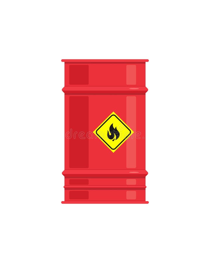The Vector Illustration of a Red Explosive Barrel is Isolated on a ...