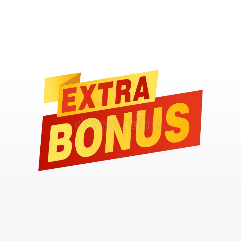 Vector Illustration Red Extra Bonus Label. Modern Web Banner Element ...