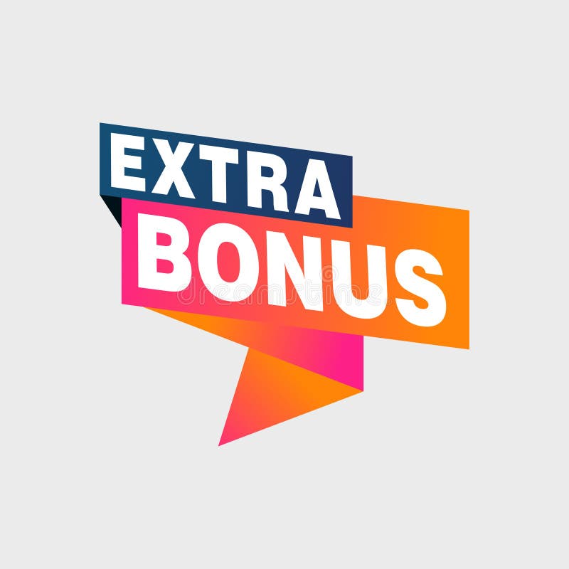 Vector Illustration Red Extra Bonus Label. Modern Web Banner Element ...
