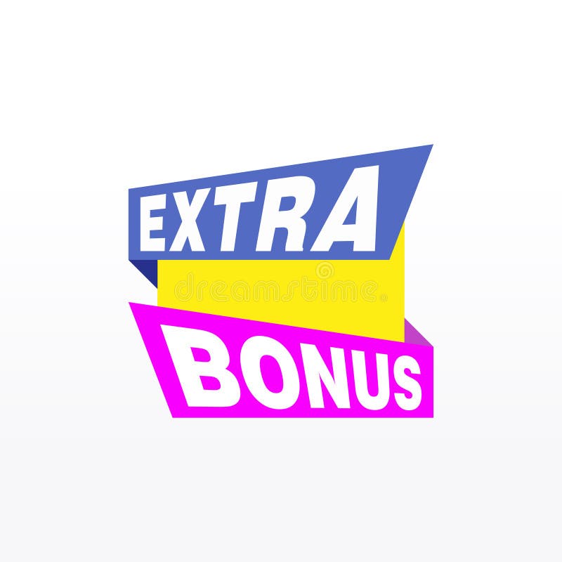 Vector Illustration Red Extra Bonus Label. Modern Web Banner Element ...