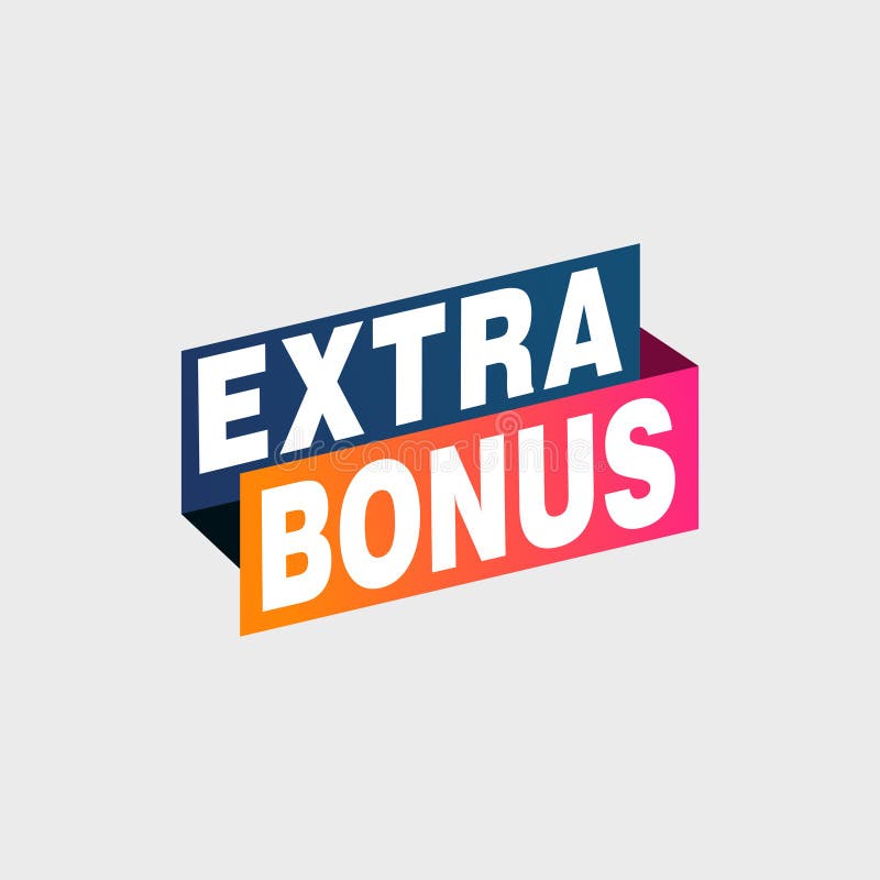 Vector Illustration Red Extra Bonus Label. Modern Web Banner Element ...