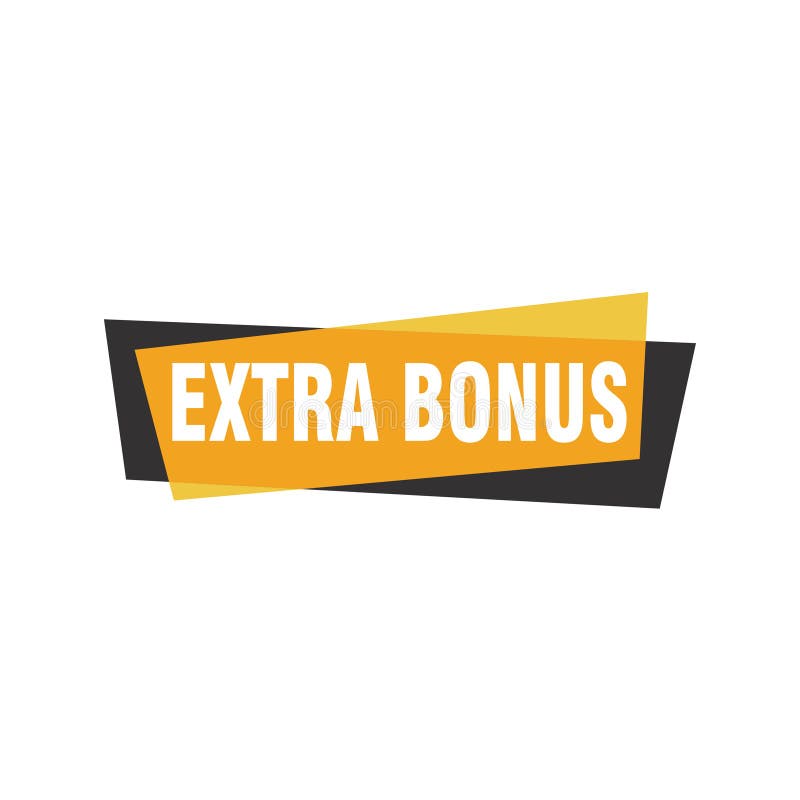 Vector Illustration Red Extra Bonus Label. Modern Web Banner Element ...