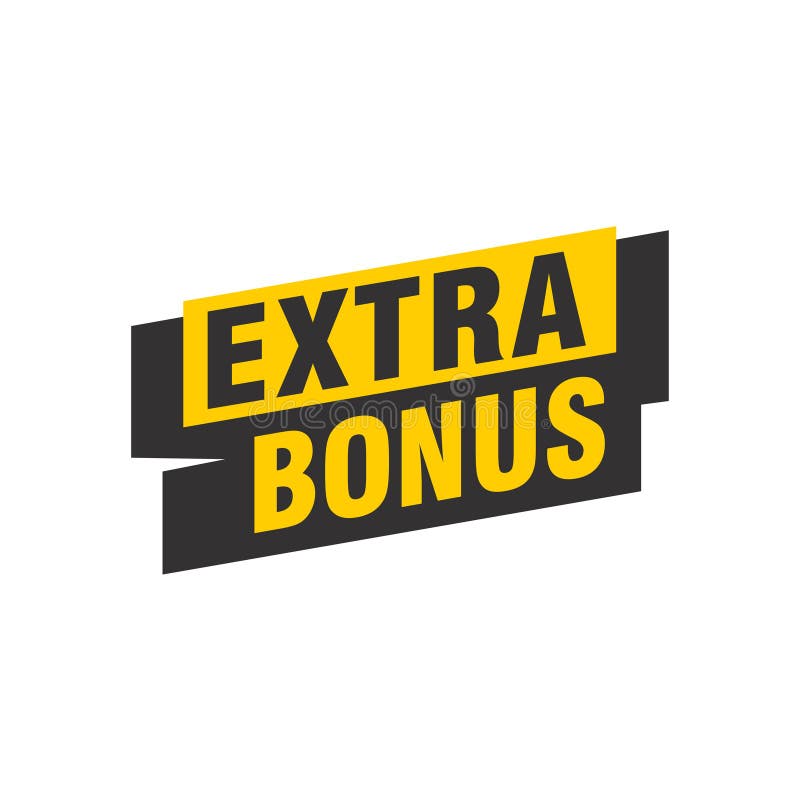 Vector Illustration Red Extra Bonus Label. Modern Web Banner Element ...