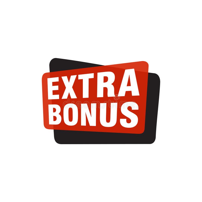 Vector Illustration Red Extra Bonus Label. Modern Web Banner Element ...
