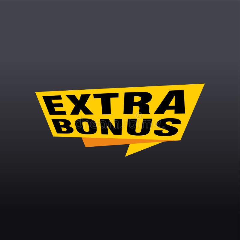 Vector Illustration Red Extra Bonus Label. Modern Web Banner Element ...