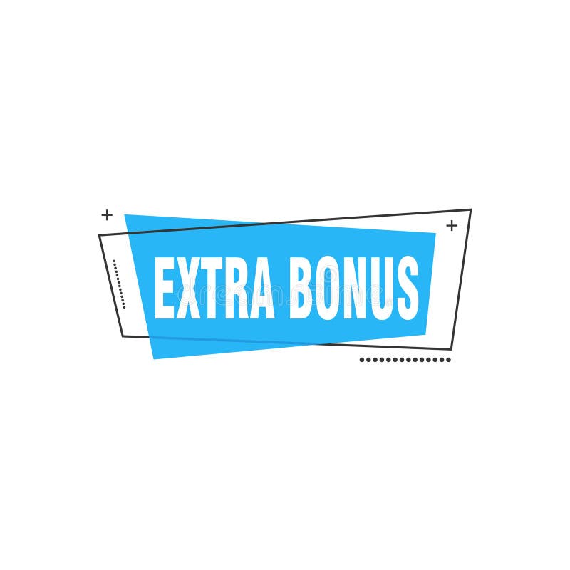 Vector Illustration Red Extra Bonus Label. Modern Web Banner Element ...