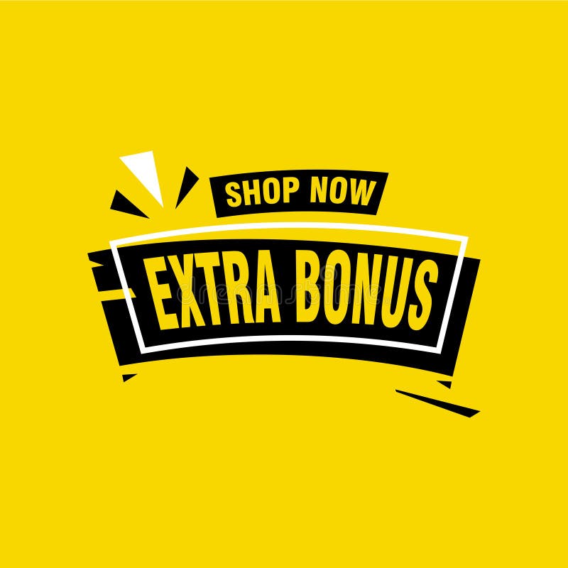 Vector Illustration Red Extra Bonus Label. Modern Web Banner Element ...