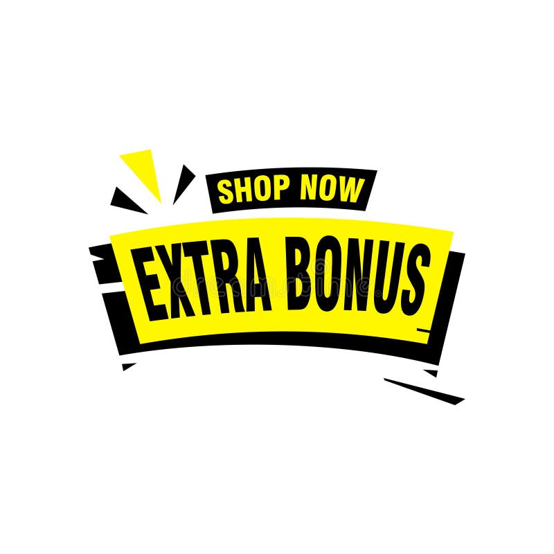 Vector Illustration Red Extra Bonus Label. Modern Web Banner Element ...
