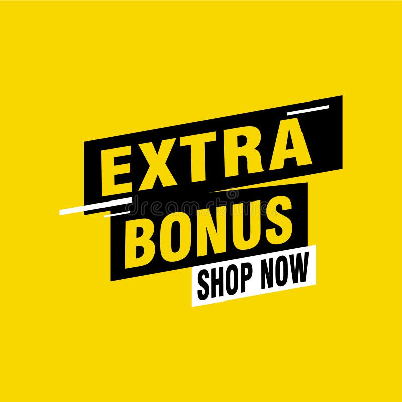 Vector Illustration Red Extra Bonus Label. Modern Web Banner Element ...