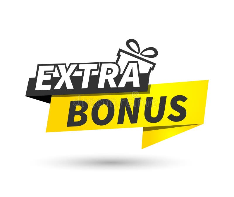 Vector Illustration Red Extra Bonus Label. Modern Web Banner Element ...