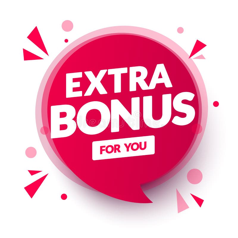 Extra bonus button stock illustration. Illustration of money - 160970611
