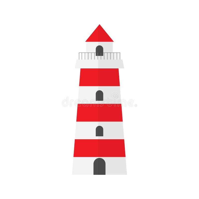 Red Lighthouse White Background Stock Illustrations – 1,660 Red ...