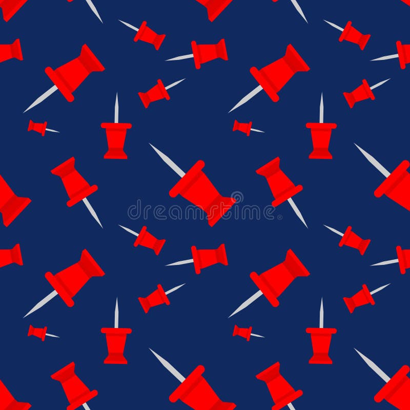 Red Pin Repeat Seamless Pattern Doodle Cartoon Style Wallpaper Stock ...