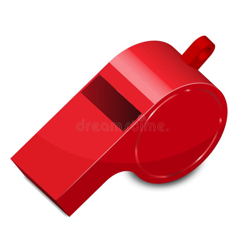 Red Whistle on White Background Stock Vector - Illustration of object ...
