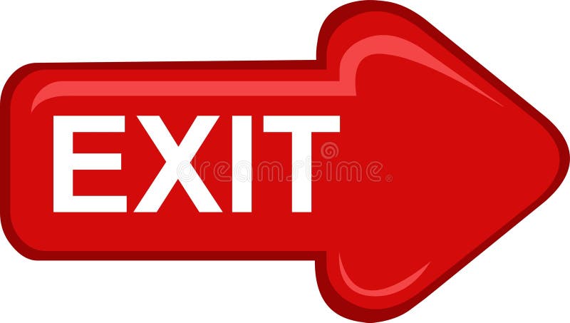 Exit arrow symbol stock vector. Illustration of vector - 354652963