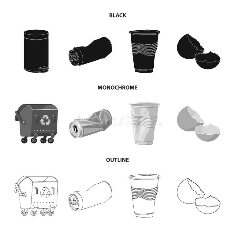 Vector Design of Refuse and Junk Logo. Collection of Refuse and Waste ...