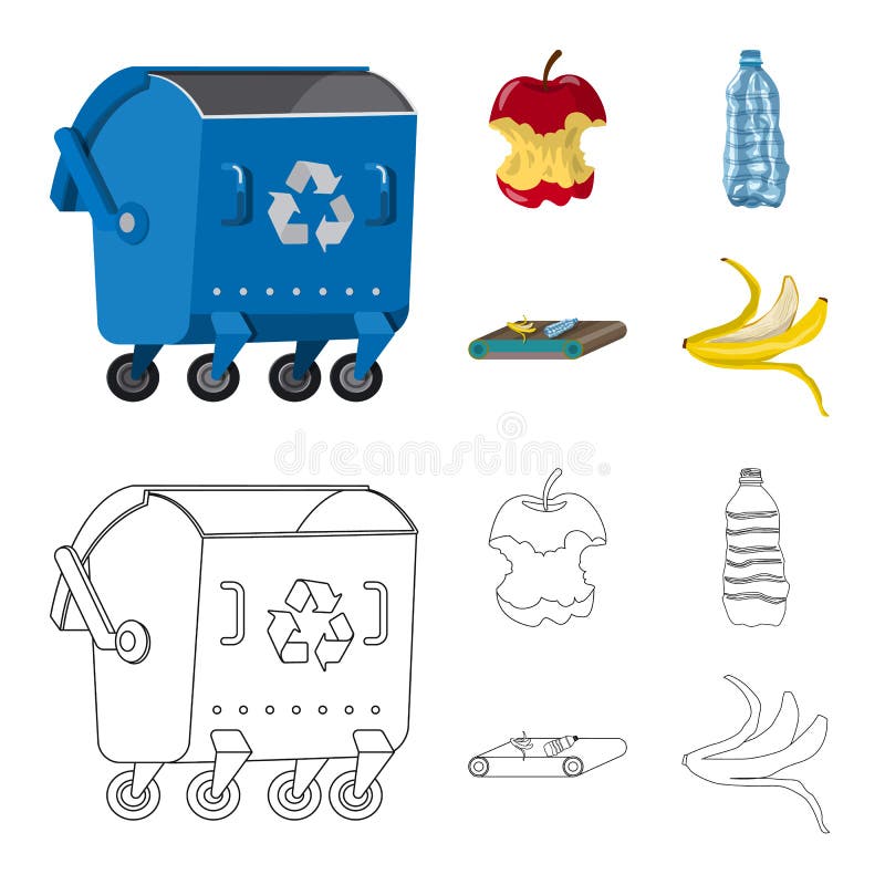 Vector Design of Refuse and Junk Sign. Set of Refuse and Waste Vector ...