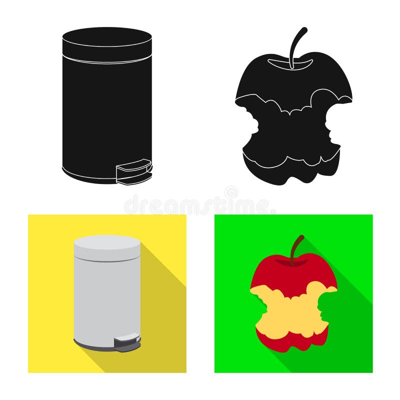 Vector Design of Refuse and Junk Sign. Collection of Refuse and Waste ...