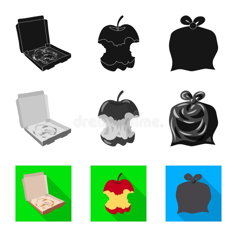 Vector Design of Refuse and Junk Symbol. Collection of Refuse and Waste ...